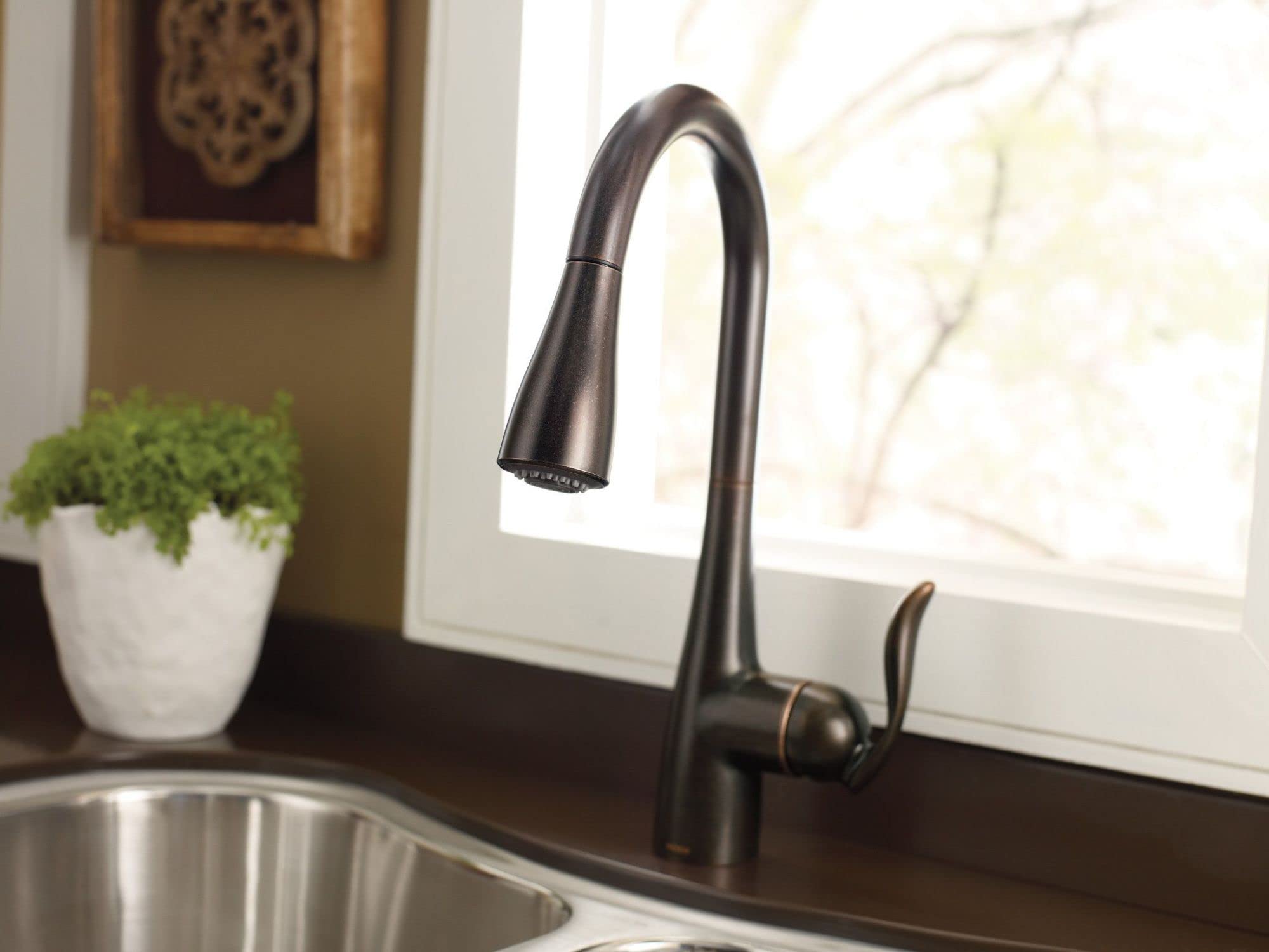 Arbor One-handle High Arc Pulldown Bar Faucet – Moen