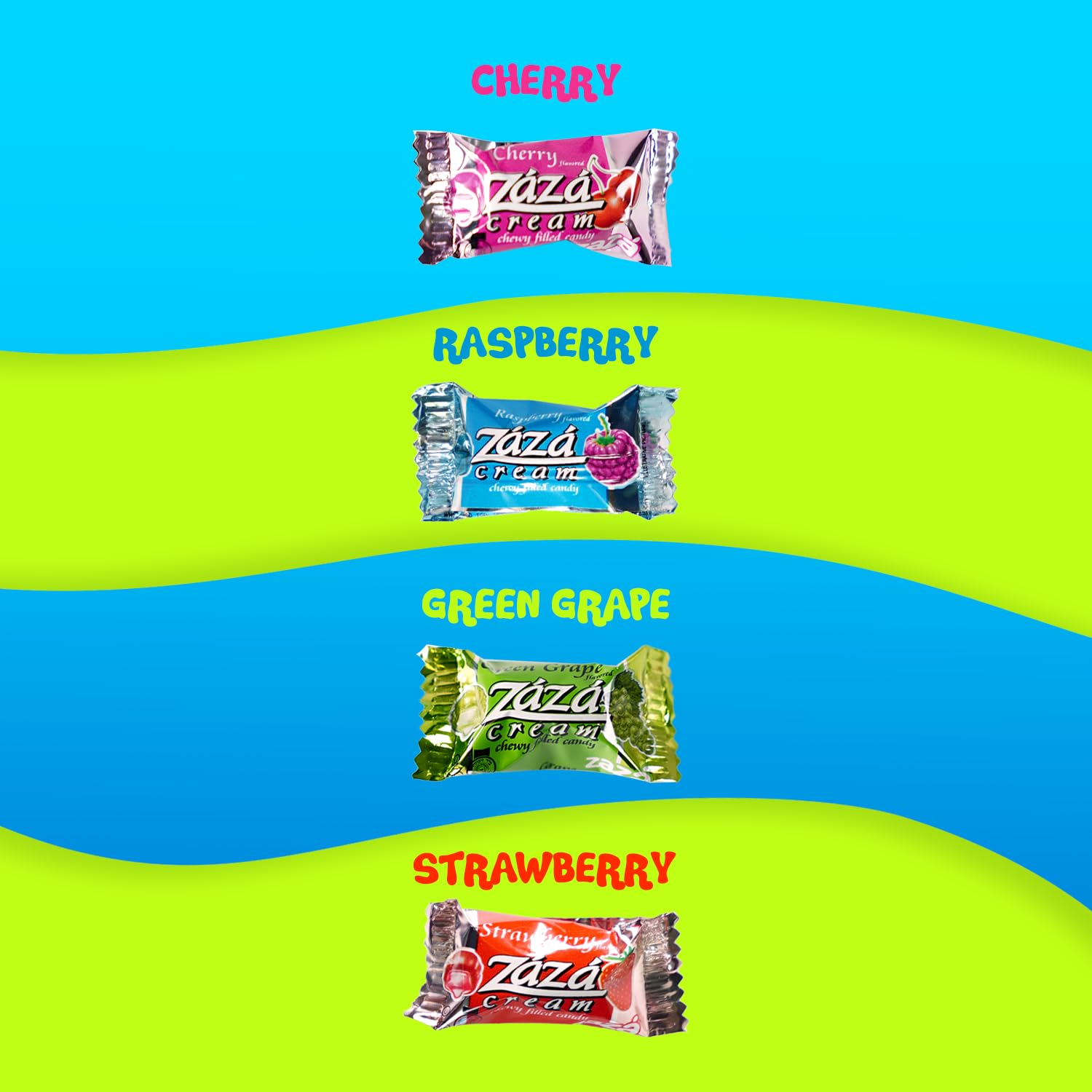 Snapklik.com : Zaza Cream Chewy Candy - Assorted Variety Pack - Bulk ...