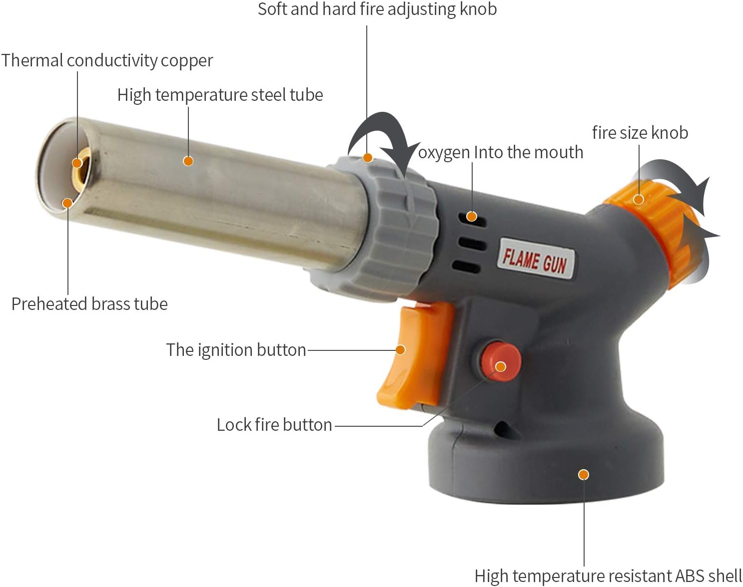 torch refillable kitchen torch cooking torch with safety lock ...