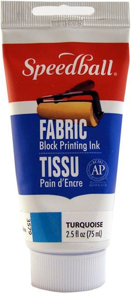 Amazon.com: Speedball Fabric Block Printing Ink, 2.5-Ounce, Turquoise