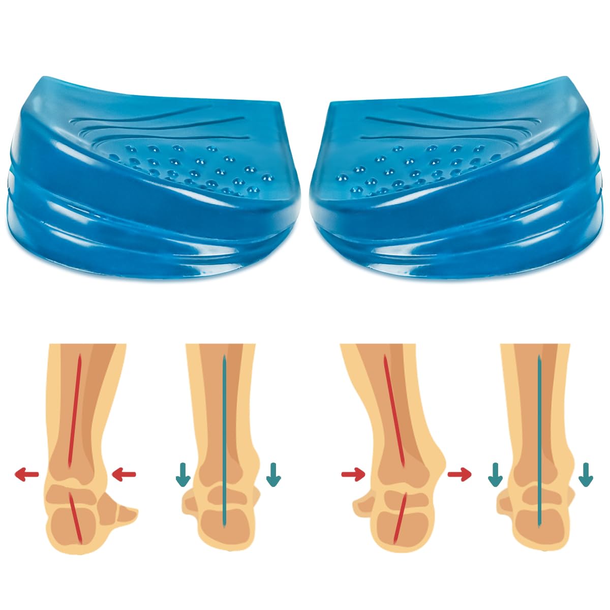 Amazon.com: Skyfoot 3 Layers Adjustable Heel Wedge Inserts for ...
