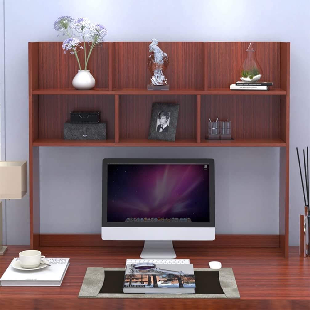 Amazon.com: Desktop Computer Desk Rack with Hutch Bookshelf 2 Tier ...