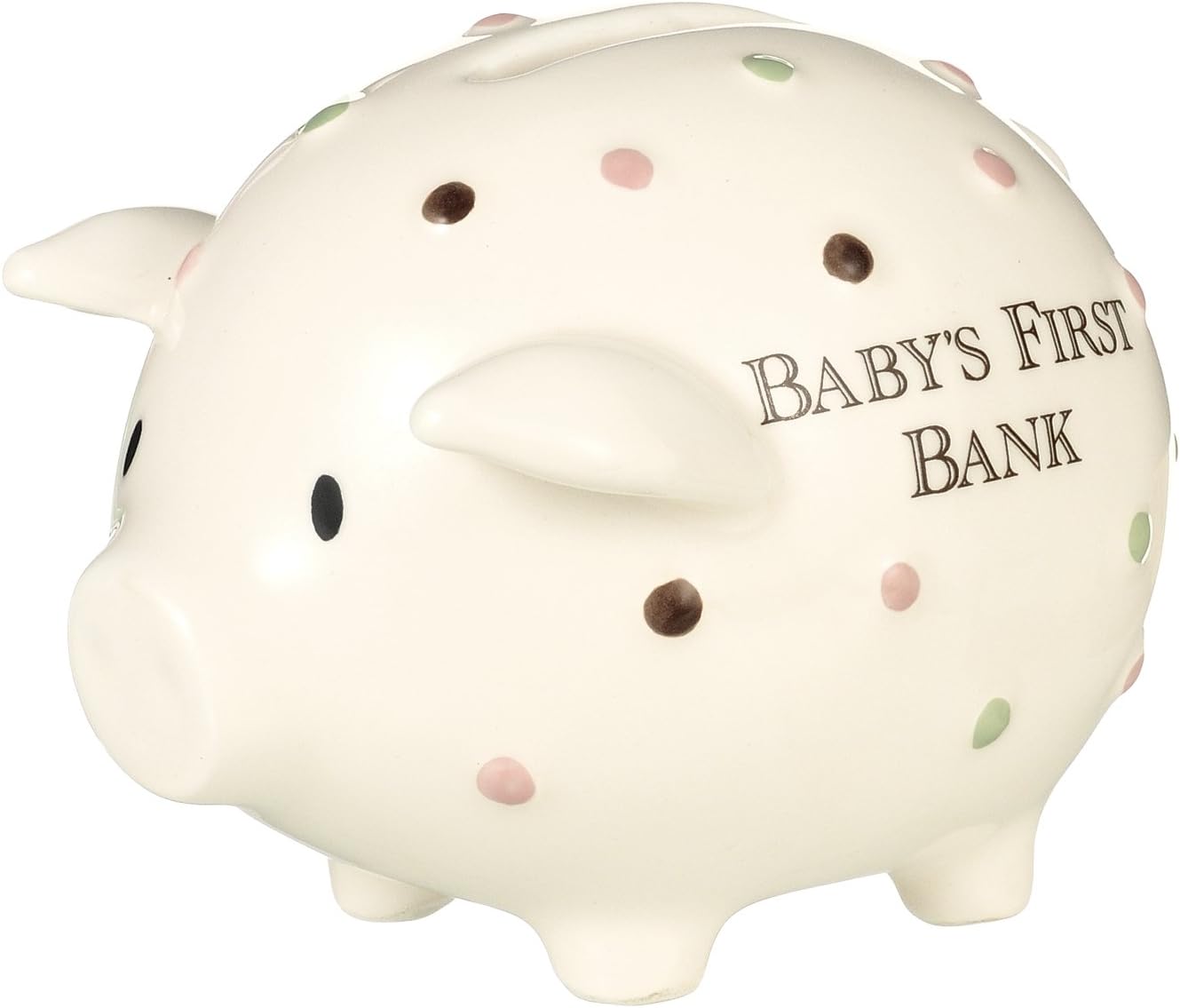 Amazon.com : Grasslands Road Baby's First Piggy Bank, Gloss Ceramic, 2 ...