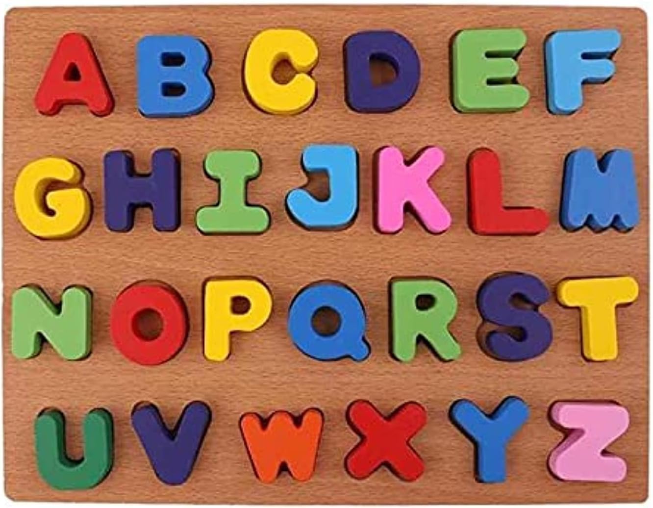 Generic ABC wooden Puzzle Letters Plates Education toys for kids by ...