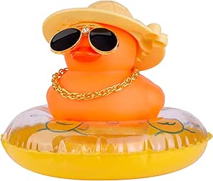 Amazon.com: MuMyer Car Rubber Duck Orange Duck Car Ornaments Unique ...