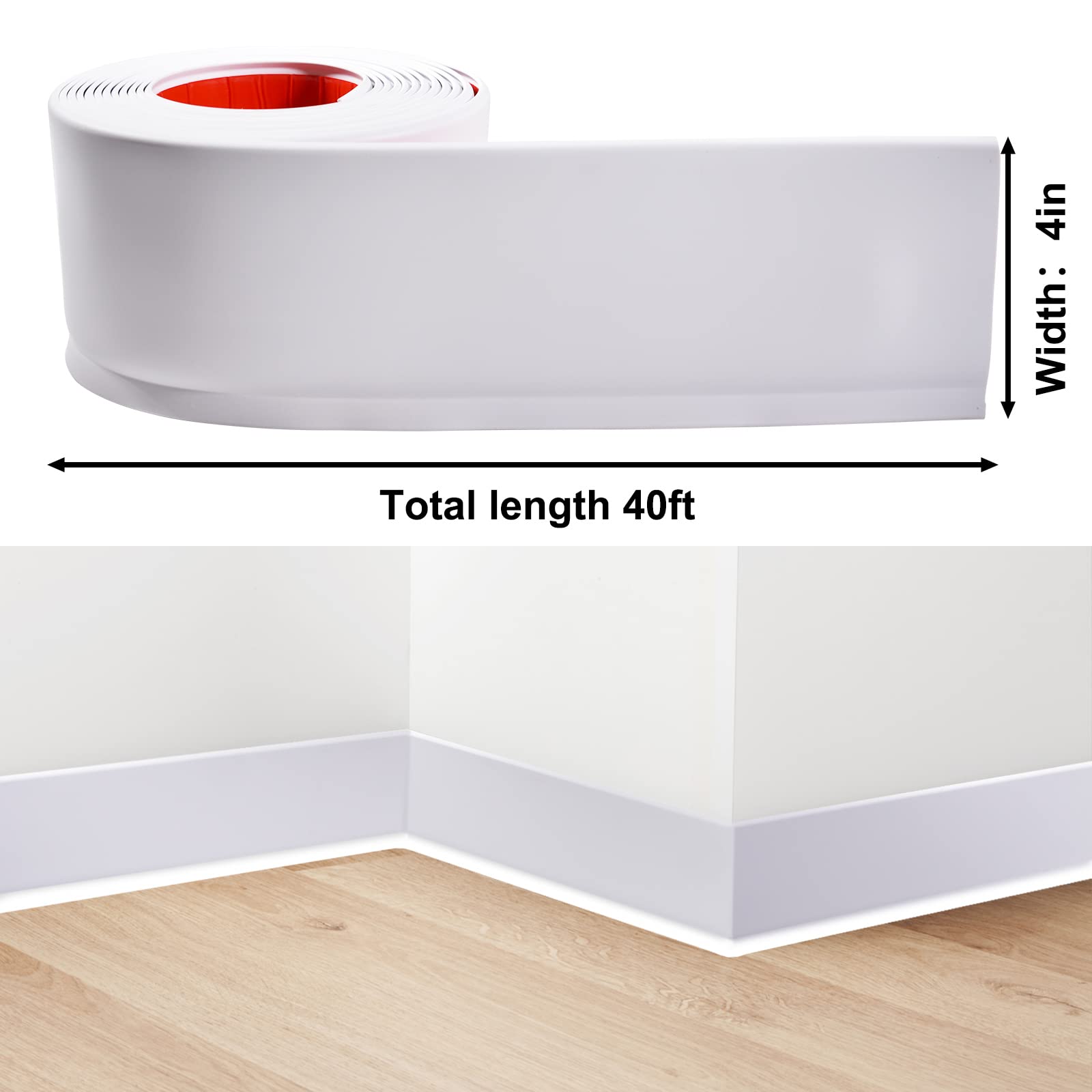 Snapklik.com : Flexible Baseboard Molding Trim, Vinyl Baseboard Molding ...
