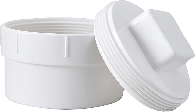 Amazon.com: UYHSEI 4" Pvc Sewer Cleanout Adapter With Plug Pipe Cover ...