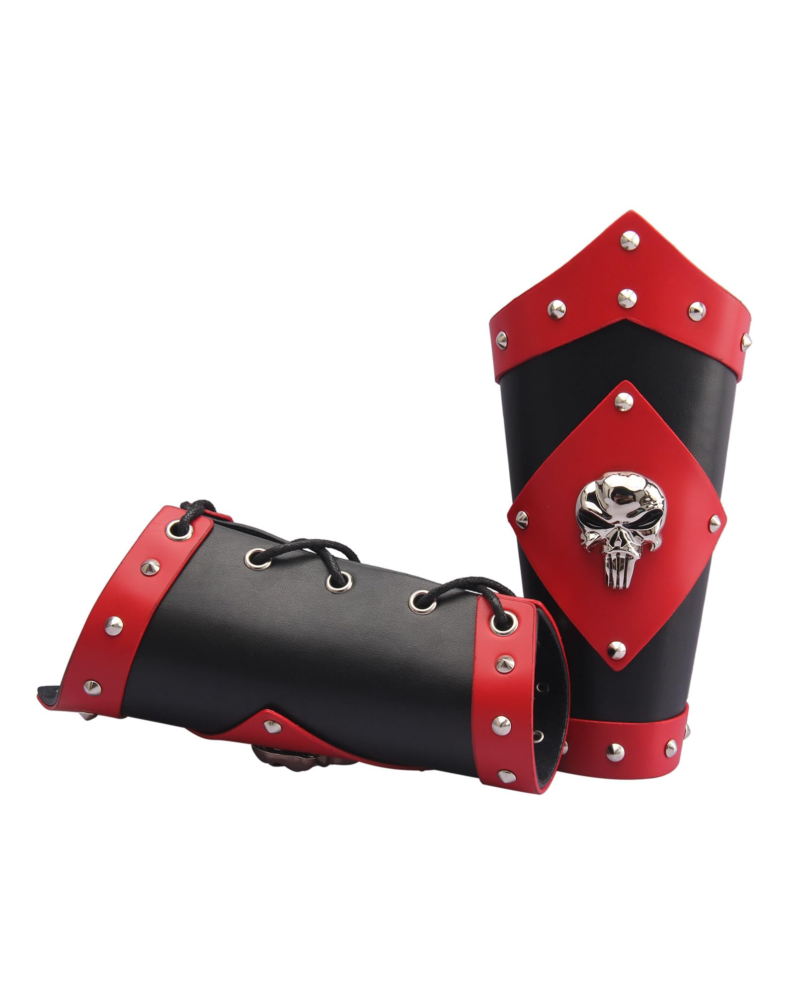 Snapklik.com : Leather Gauntlet Wristband Medieval Bracers Faux Leather ...