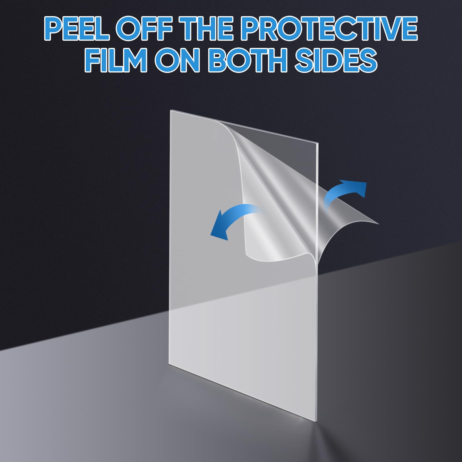 Snapklik.com : TICONN PET Plexiglass Sheets, 12 Pack Clear Plastic ...