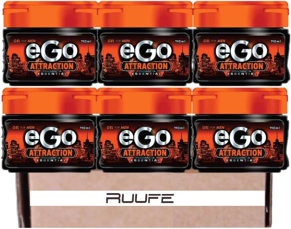 Amazon.com : RUUFE Hair Gel for Men - eGo Attraction Gel, Tapa Naranja ...