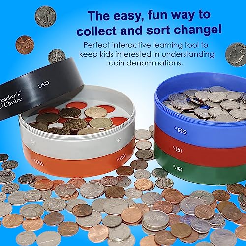 Snapklik.com : Teachers Choice Twist & Shake Coin Sorting JarAll In One ...