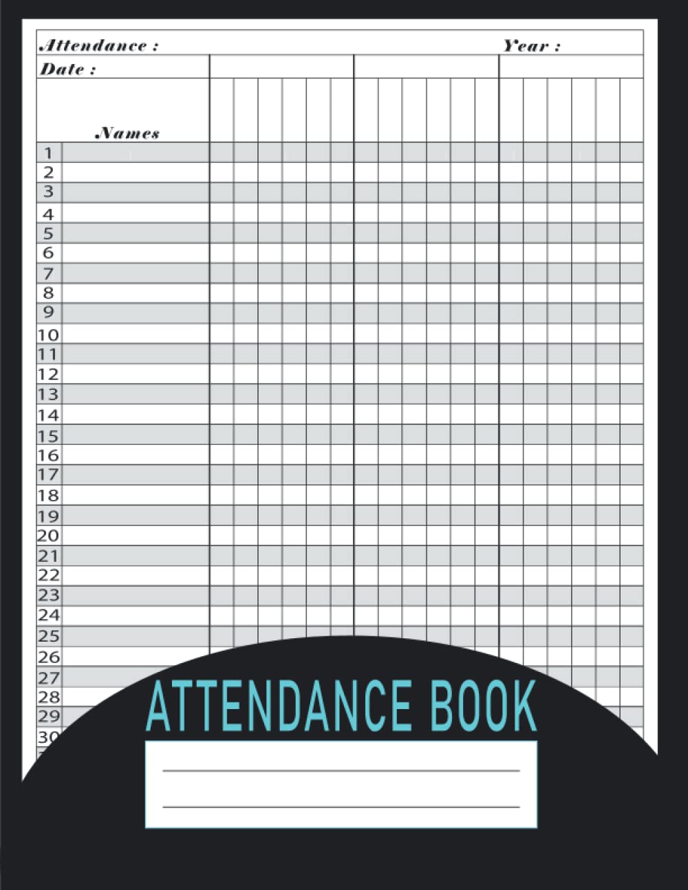 Attendance Book: Simple Daily Attendance Tracker for Employees ...