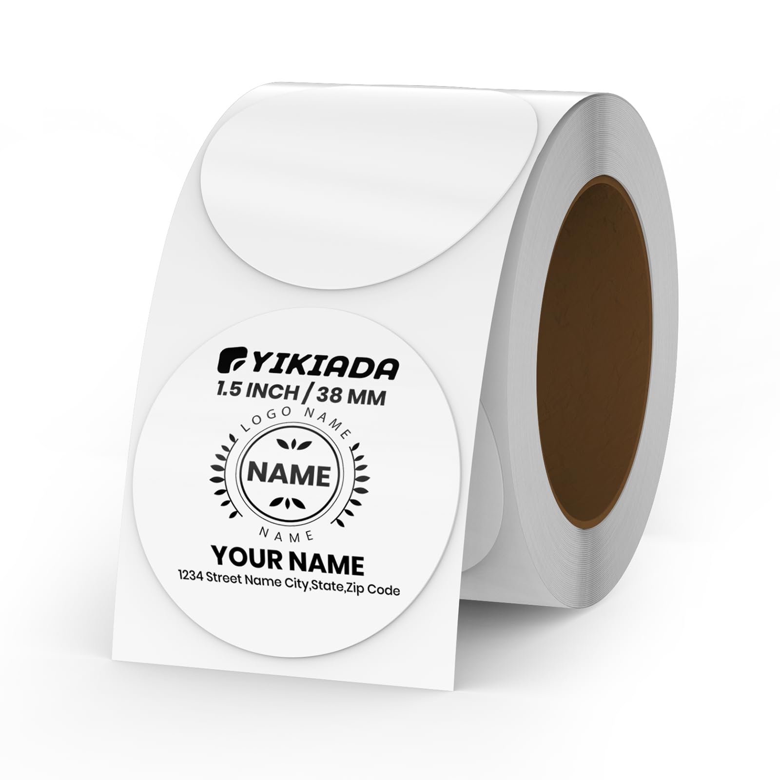 Snapklik.com : White Circle Thermal Labels Vinyl 1.5 Inch Self-Adhesive ...