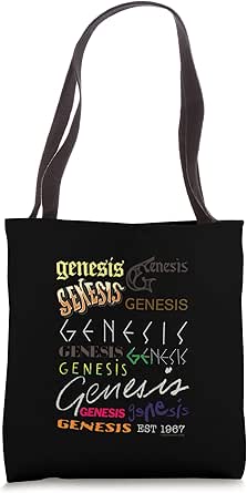 Amazon.com: Genesis Logo History Since 1967 Tote Bag : Clothing, Shoes ...