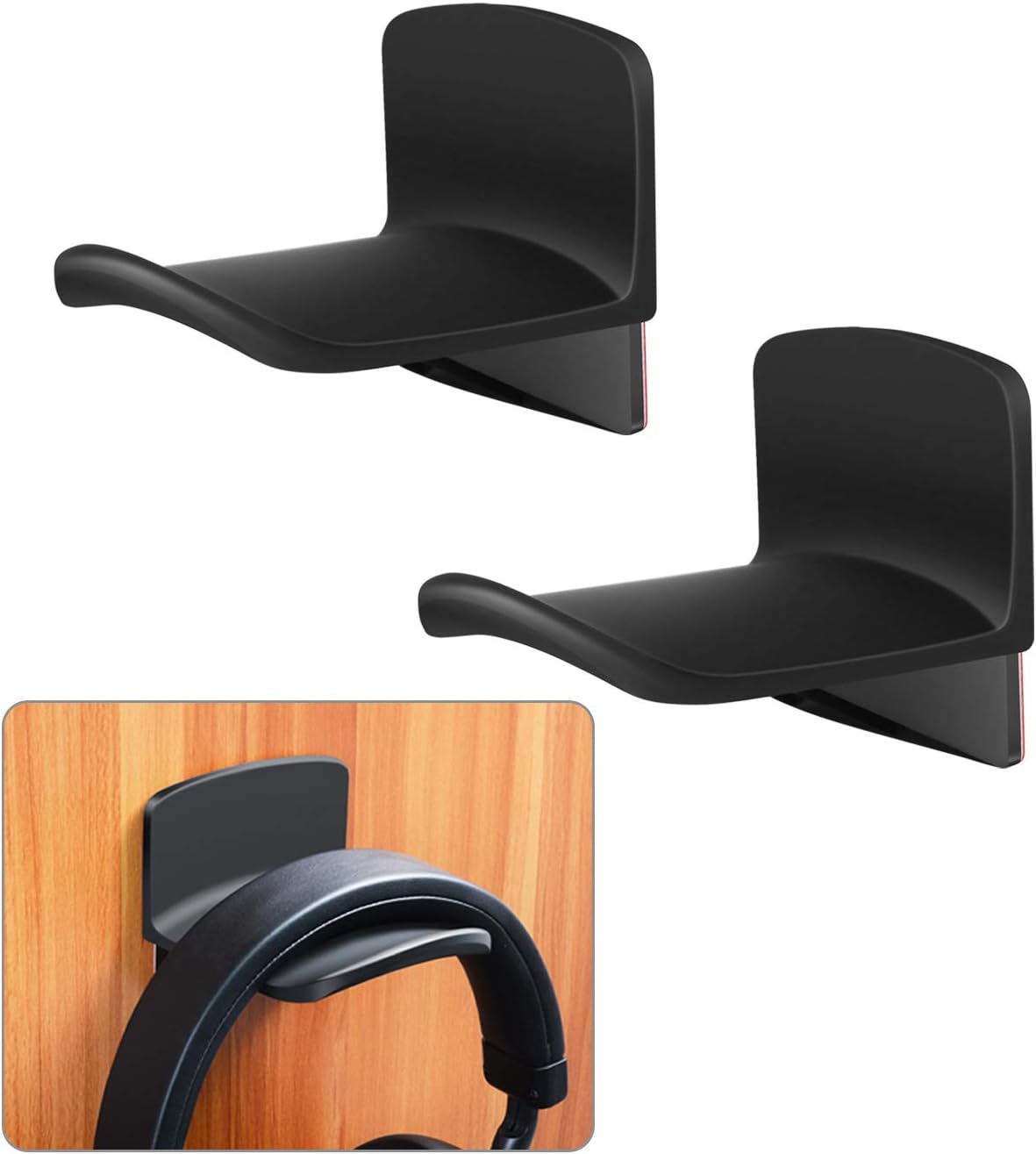 Amazon.com: Ledot [2 Pack] Adhesive Headphone Hanger Hooks for Wall ...