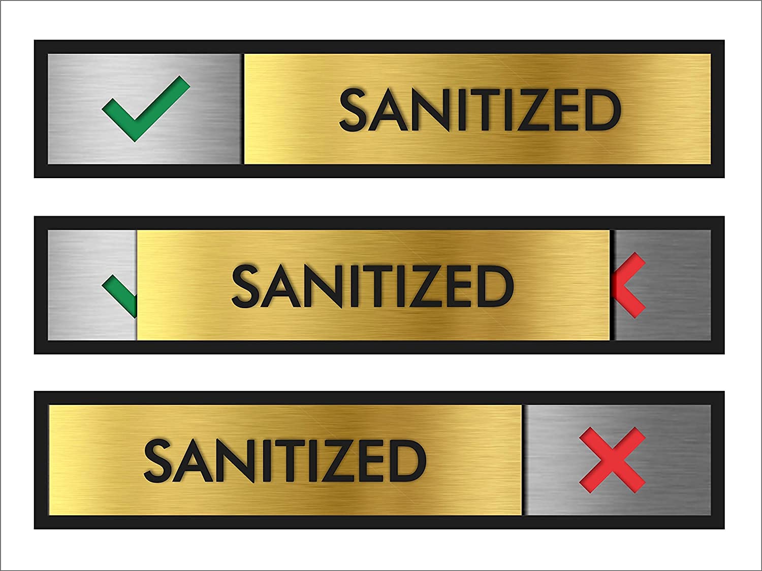 Sanitized Sanitised Professional Sliding Sign Board By Smedor Slide To ...