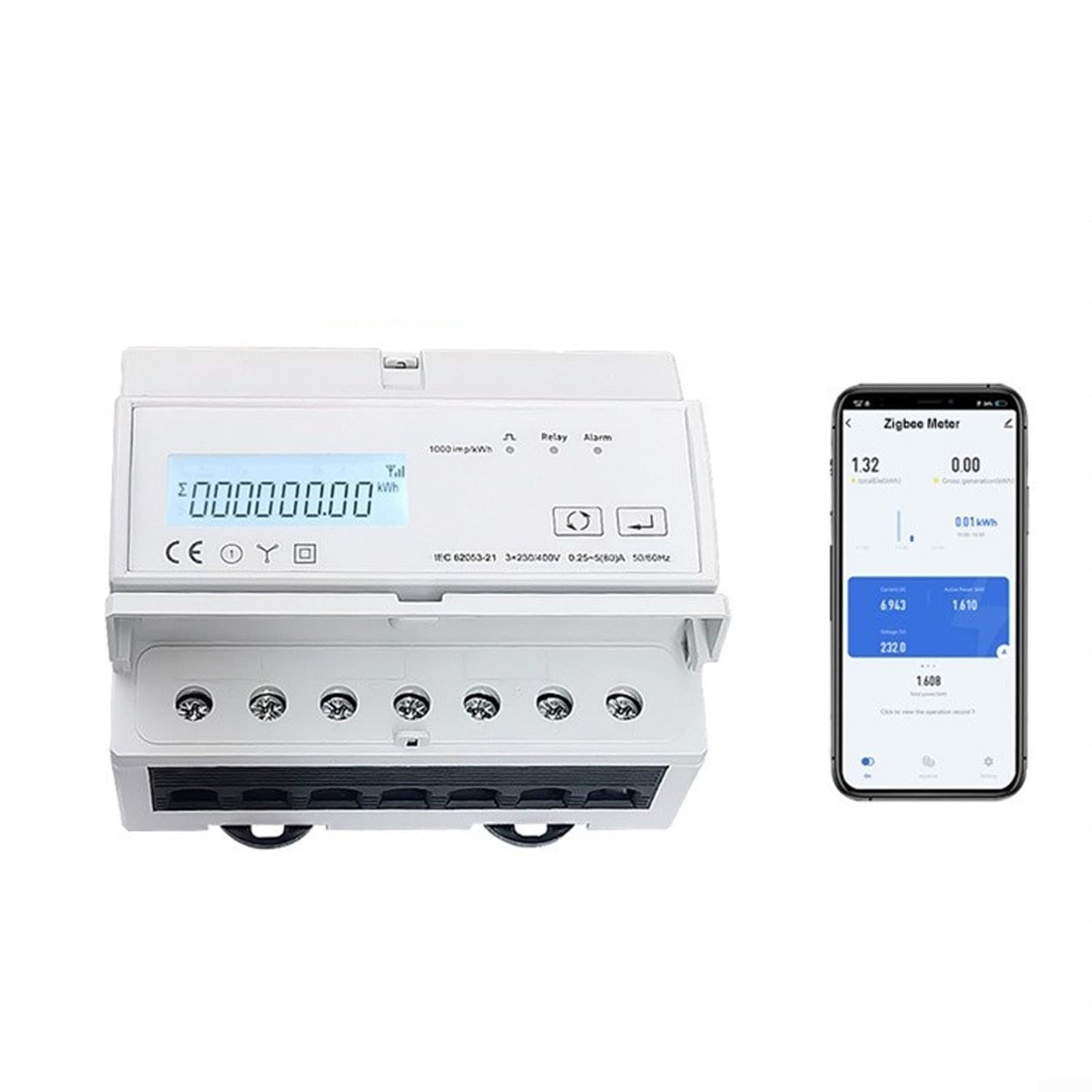 TUYA 3-Phase Bidirectional Energy Meter - for Modbus RTU Support, WIFI ...