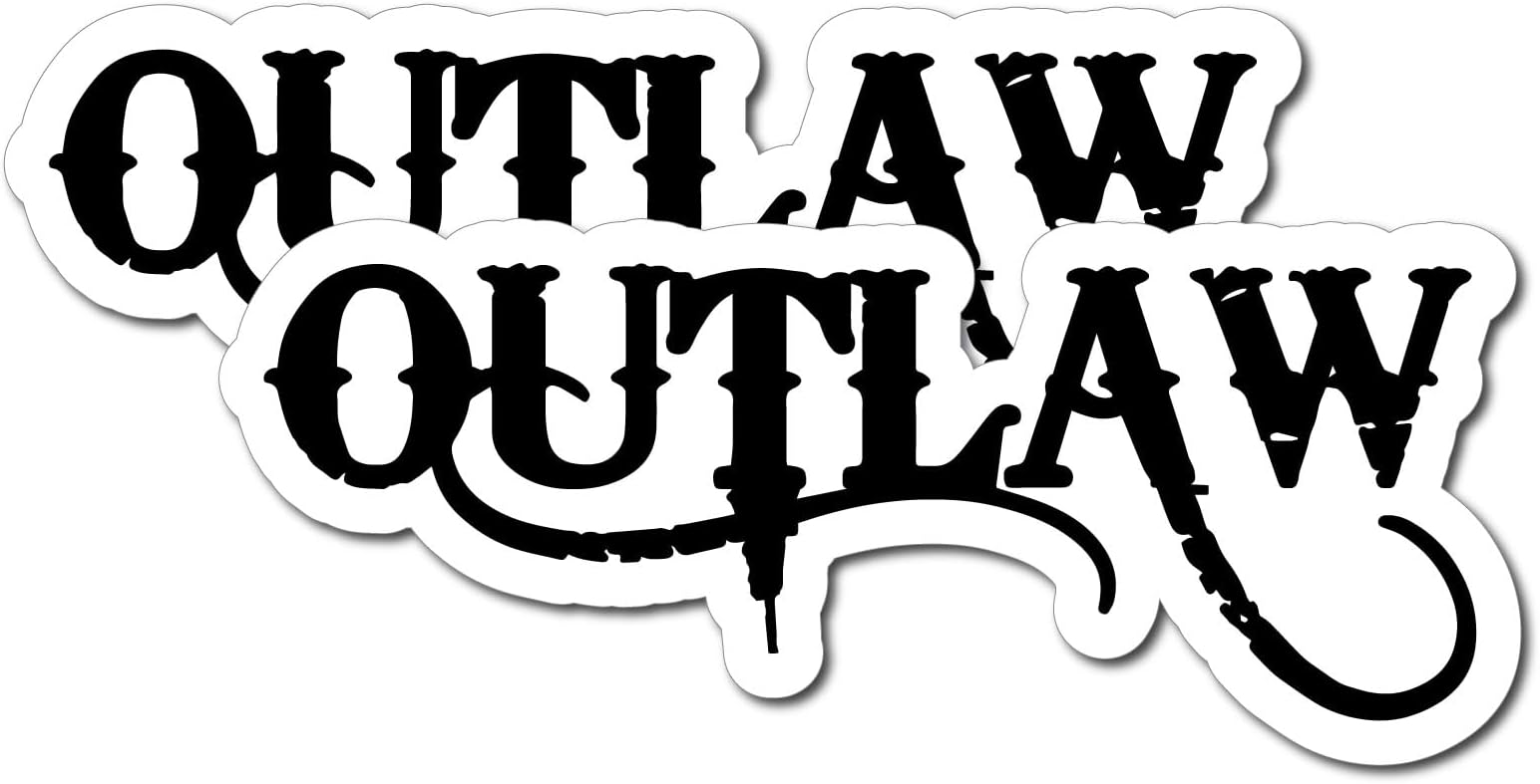 Amazon.com - Bad Fish Custom Decals 2 Pack Outlaw Car Decal – Funny ...