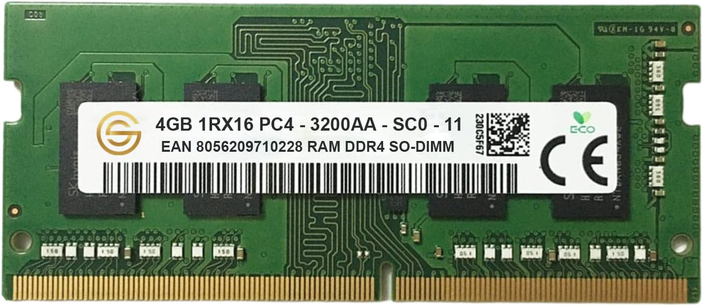 SG, Memoria Ram 4Gb, Ddr4 So-dimm, Ram per Laptop Notebook e Pc ...