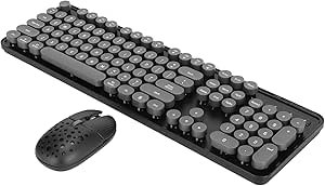 Amazon.com: Wire Less Keyboard and Mouse Combo, 2.4GHz Typewriter ...