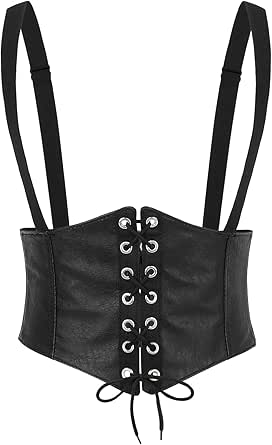 SANSTHS Women's Renaissance Underbust Corset Belt, Elastic Wide ...