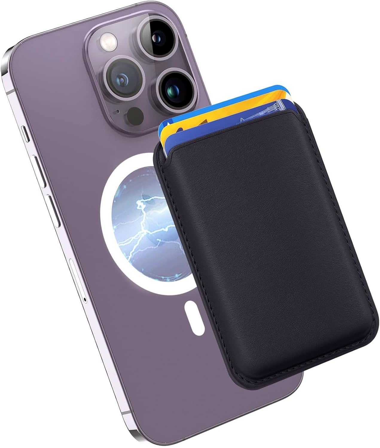 Amazon.com: MAZYOYO Magnetic Phone Wallet, Mag Safe Wallet with ...