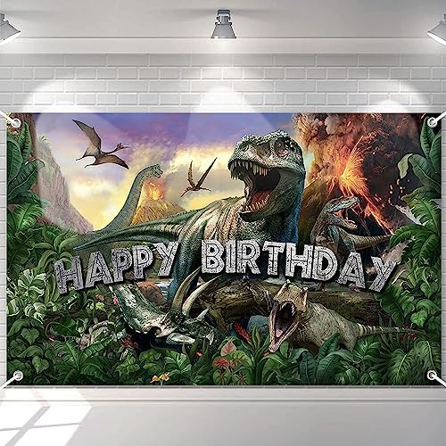Amazon.com : Avezano Dinosaur Birthday Backdrop Jurassic Dinosaur Theme ...