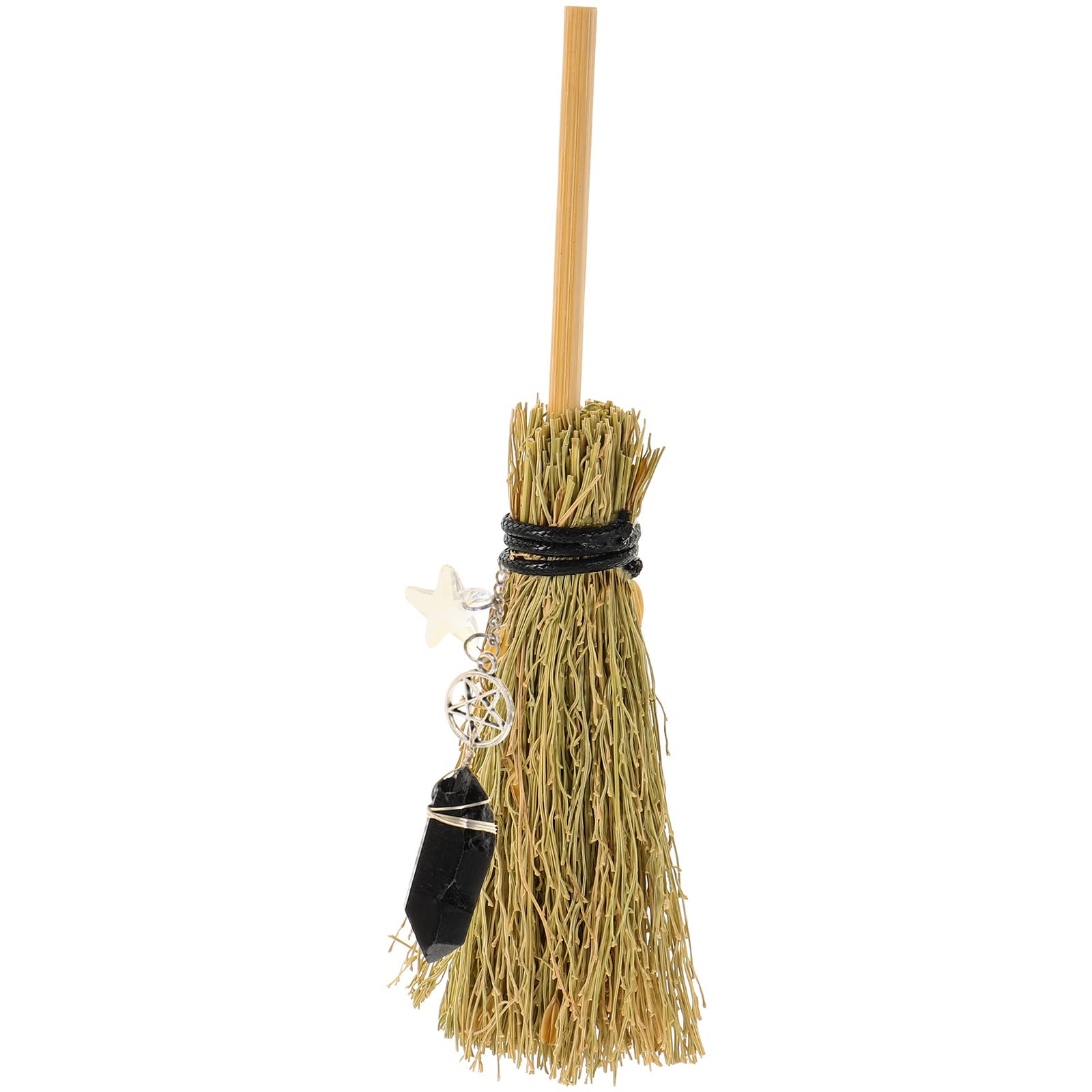 Amazon.com: HOMSFOU Decorative Halloween Broom Crystal Witch Broom Mini ...