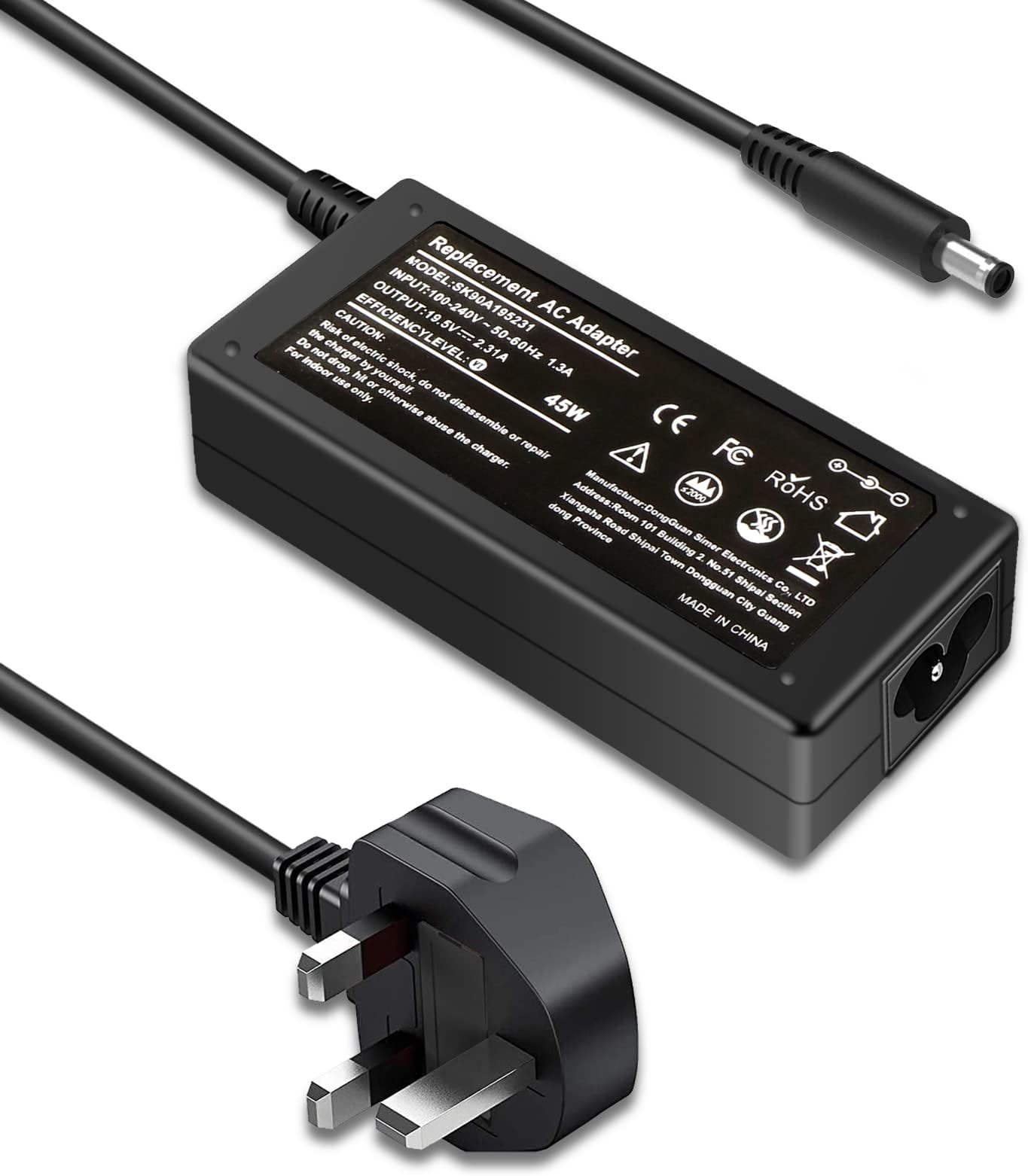 DELL XPS 13 (9343) Power Unit 45w Adapter Charger 19.5V 2.31A With The ...