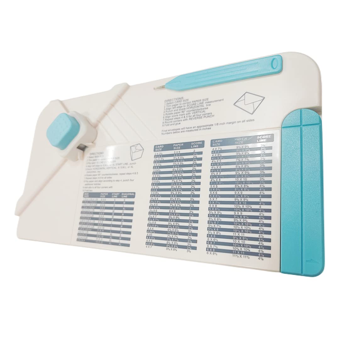 3-in-1 Gift Box Envelope Punch Board, Corner Rounder with Embossing ...