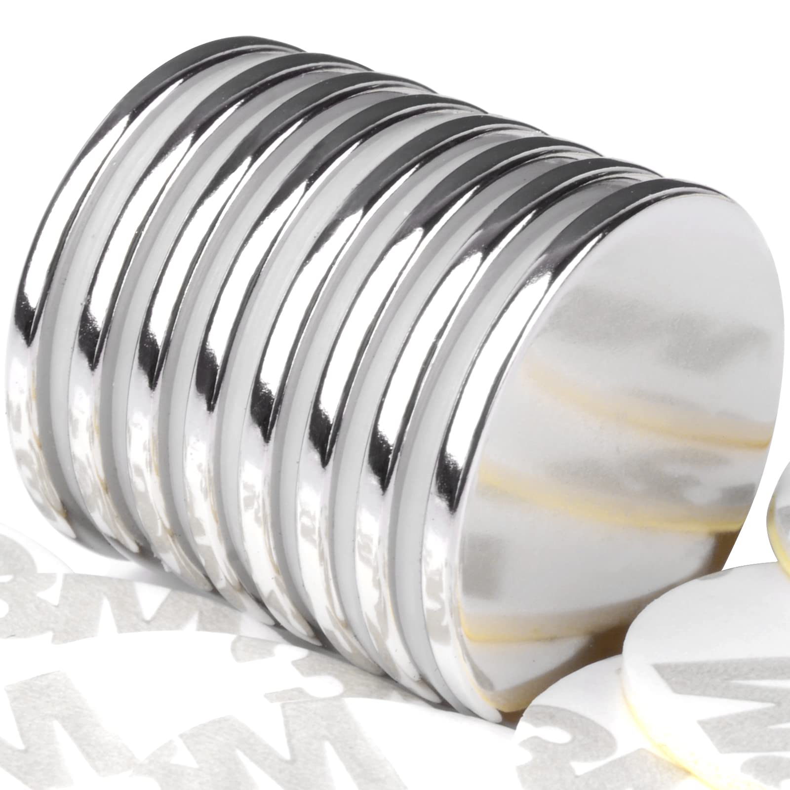 8 Pack Strong Neodymium Disc Magnets, Large Round Rare Earth Magnets ...