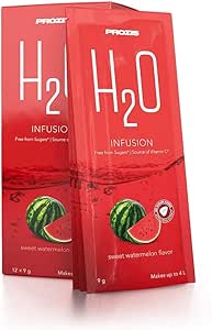Prozis 12 x H2O Infusion 9 g Pastèque sucrée Boisson en Poudre pour l ...
