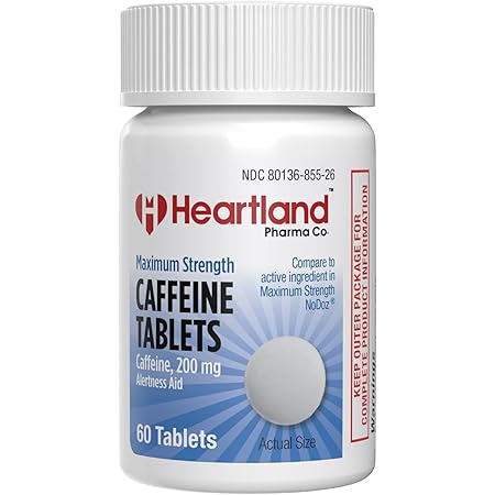 Amazon.com: Equate Stay Awake Caffeine Alertness Aid, 80 Tablets, 200 ...