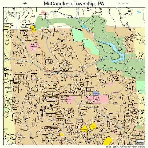 Amazon.com : Large Street & Road Map of McCandless Township ...