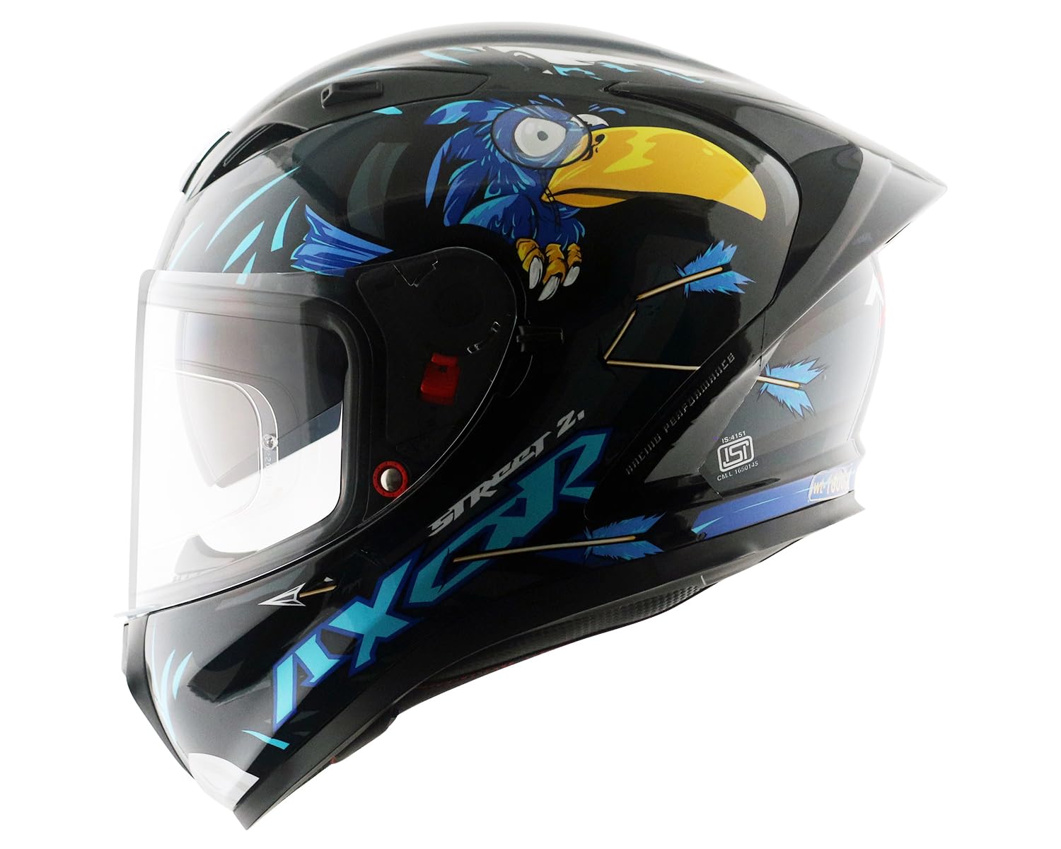 Axor Street Zazu Full Face Helmet Black Blue, Size:XL(61-62 cm ...