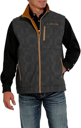 Cinch Western Vest Mens Concealed Carry Bonded XS Charcoal MWV1541006 ...