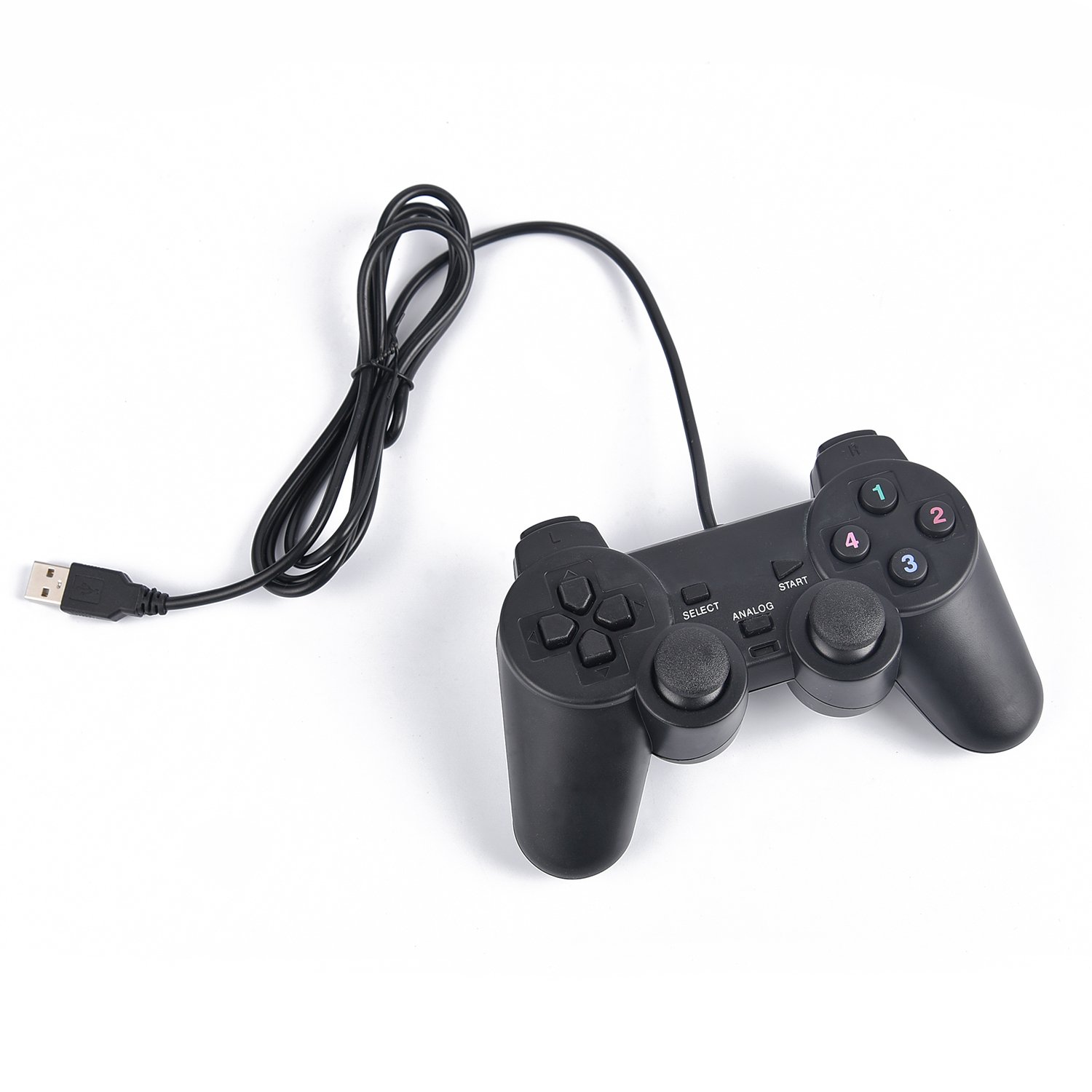 CsD USB Double Shock Controller Gamepad for PC Computer Laptop - Black ...