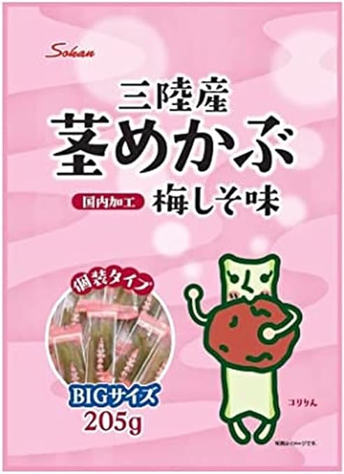 Amazon | 壮関 三陸産茎めかぶ梅しそ味BIGサイズ 205g | 壮関 | おつまみ・珍味 通販