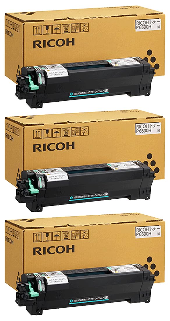 Amazon.co.jp: RICOH トナー P 6500H 純正 3本セット IP6530 P6520 P6510 P6500 対応 ...