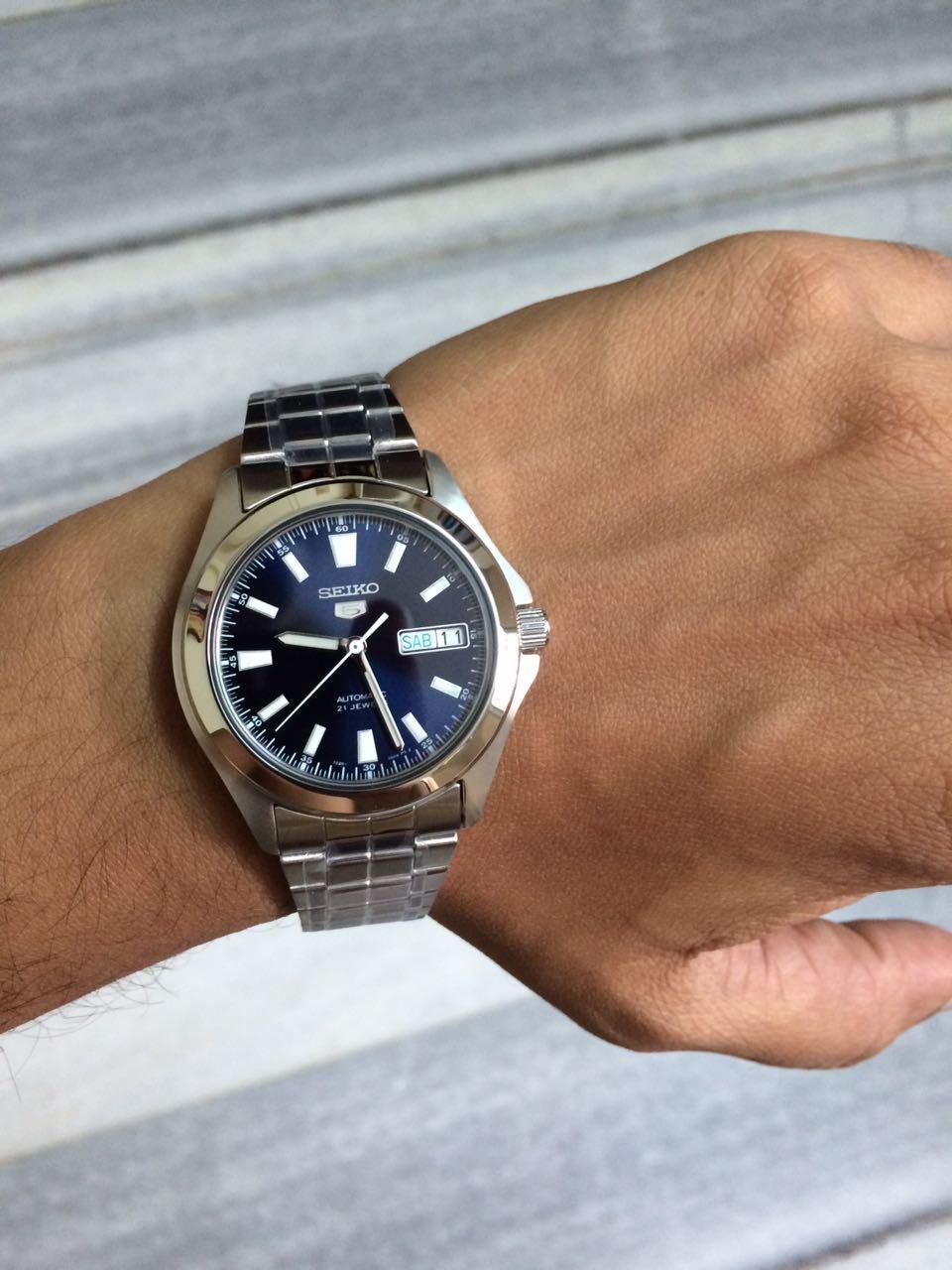 Seiko 5 Analog Black Dial Men's Watch-SNKL07 : Seiko: Amazon.in: Fashion