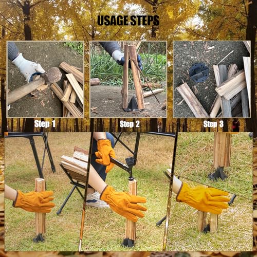 Snapklik.com : Firewood Kindling Splitter Stand,Wood Splitting Wedge ...
