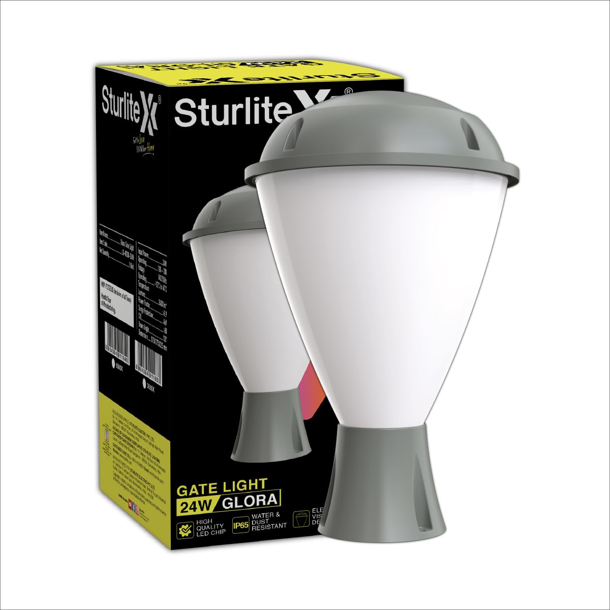 Sturlite Glora 24W LED Gate Light| 6K Cool White Color Temperature ...