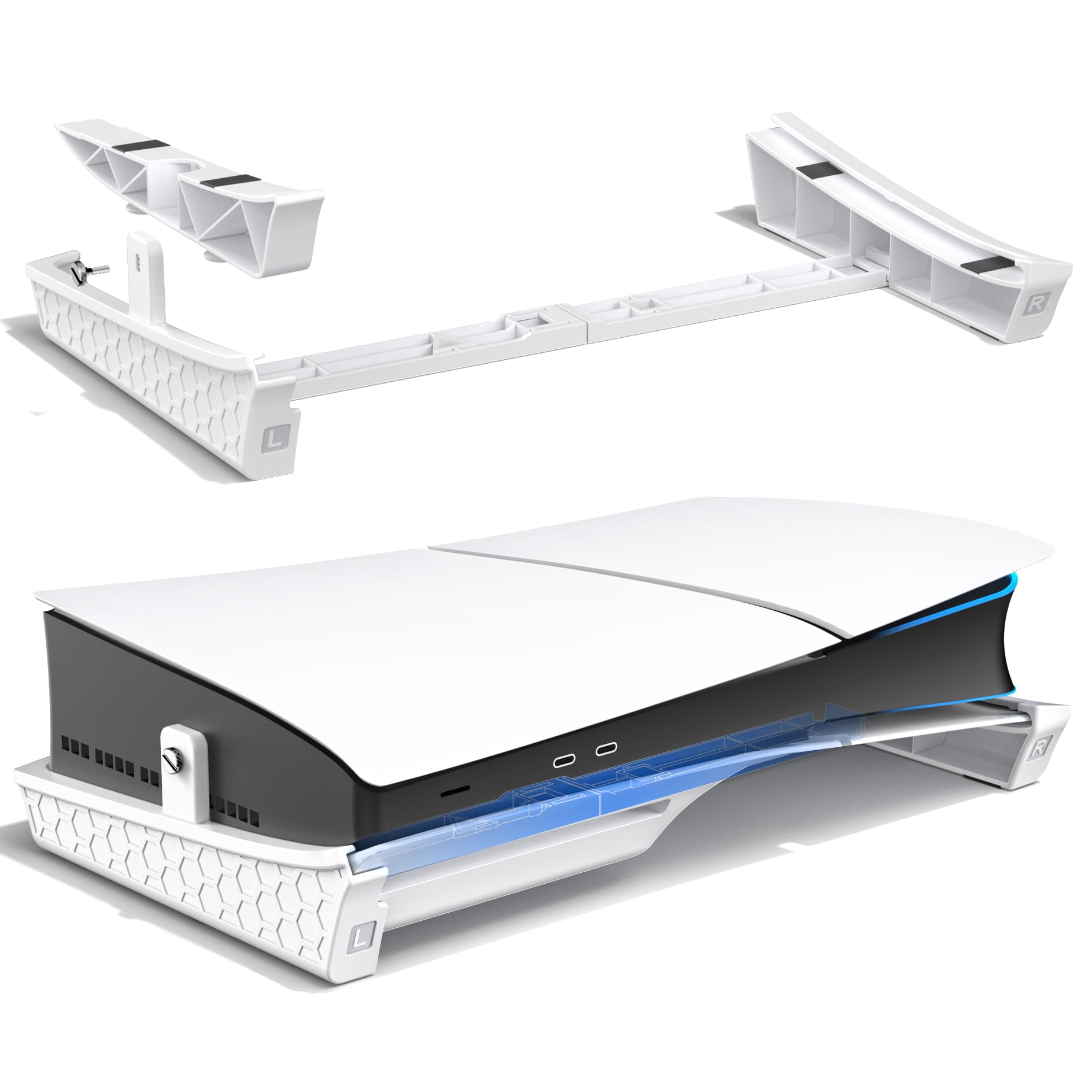 Support PS5 Slim Horizontal pour PS5 Slim Disc &Digital Console ...