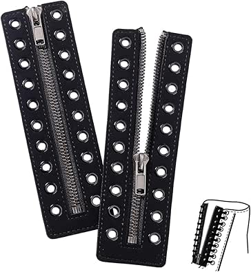 Amazon.com: PH PandaHall Leather Lace-in Boot Zipper Inserts, Smooth 10 ...