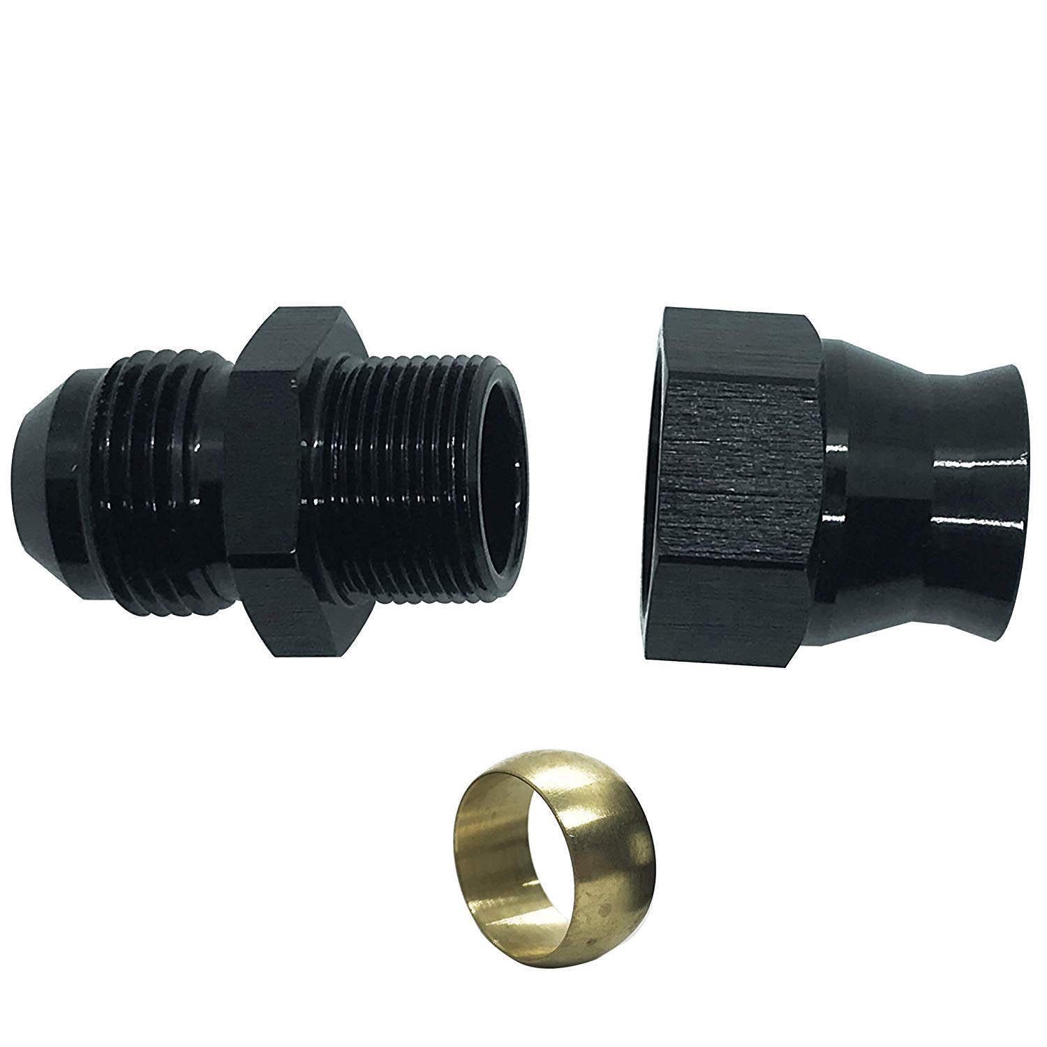 Snapklik.com : Aluminum Hard Line Tubing Fitting 3/8 Tube To 6AN Male ...