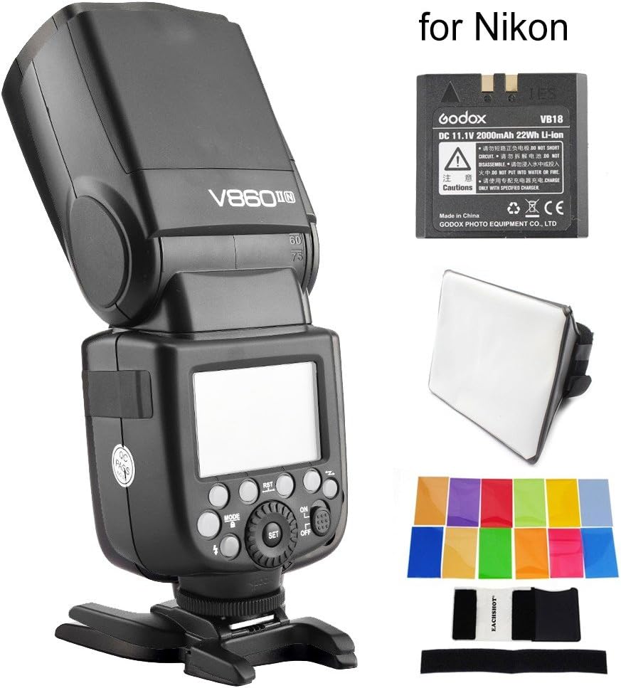 Amazon.com : Godox V860N II V860II-N E-TTL HSS 2.4G Build-in ...