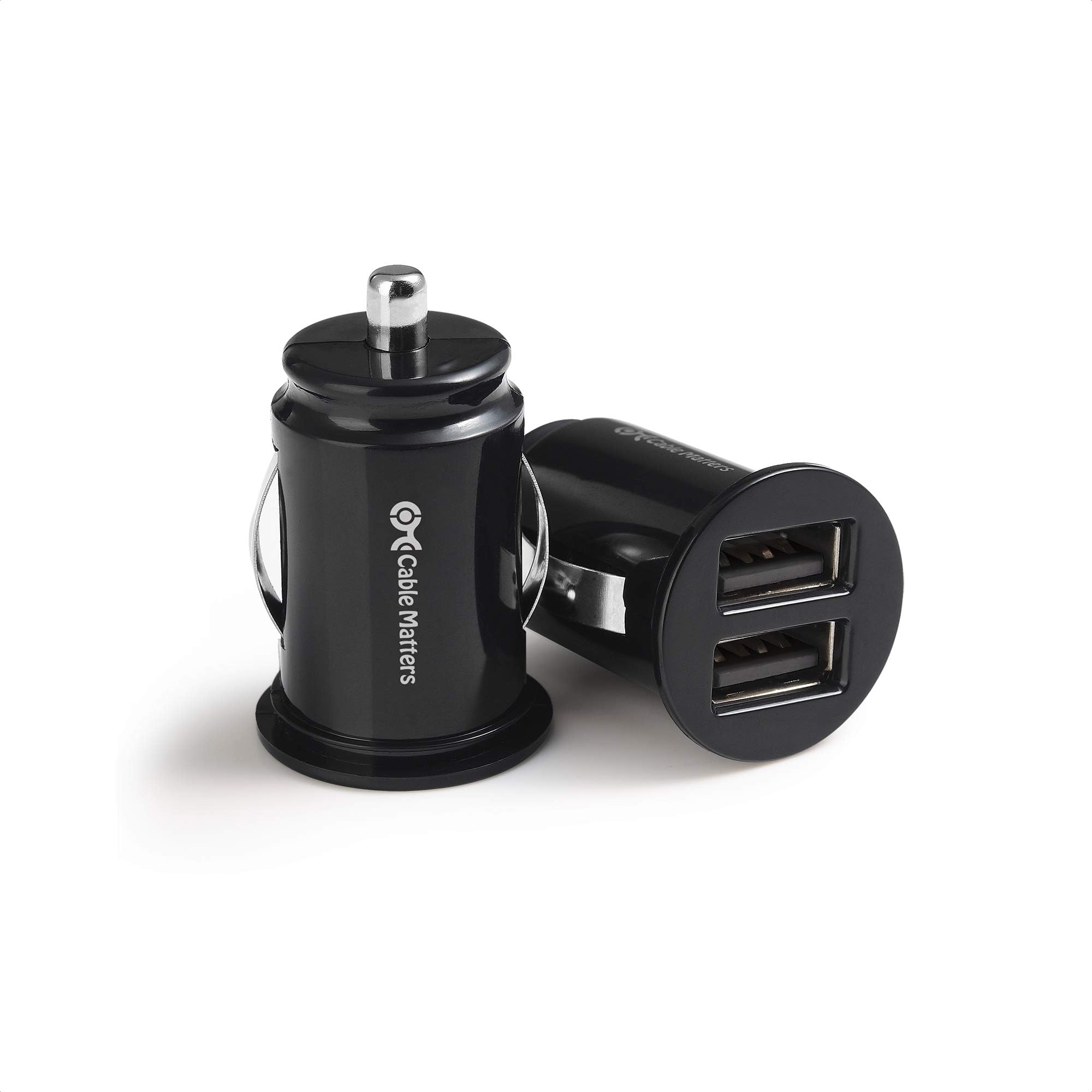 Cable Matters 2-Pack 4.8A 24W Flush Mount Dual USB Car Charger/Compact ...