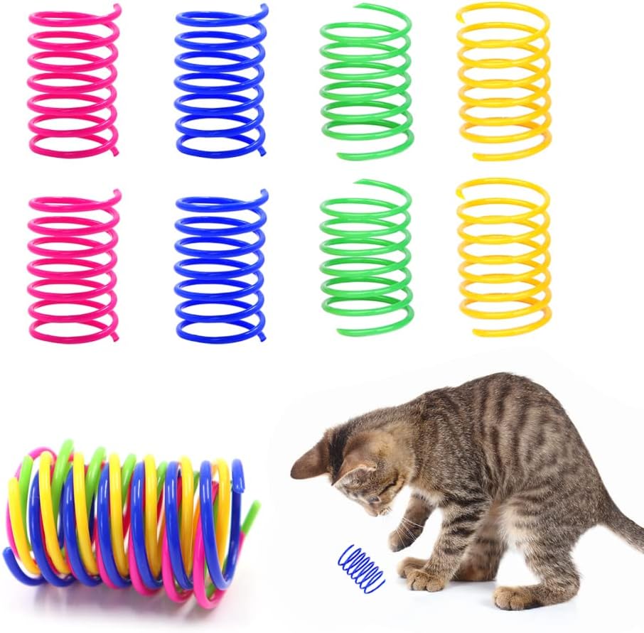 Amazon.com : Deekin 480 Pack Pets Spring Toys Pets Colorful Cat Toys ...