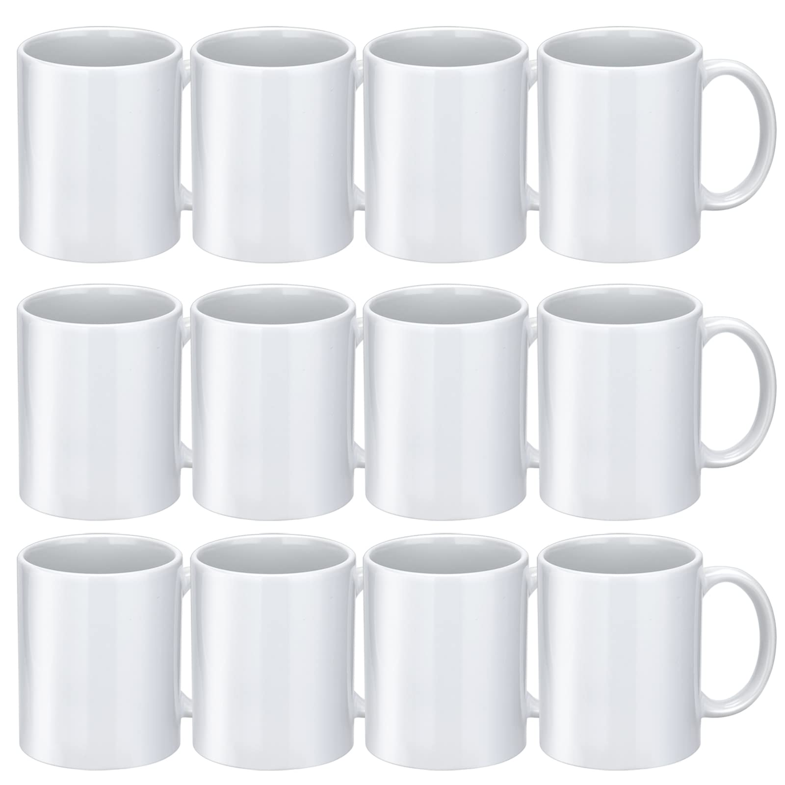 Miucoguier Sublimation Mugs - Set of 12 12 oz Sublimation Mugs Blank ...