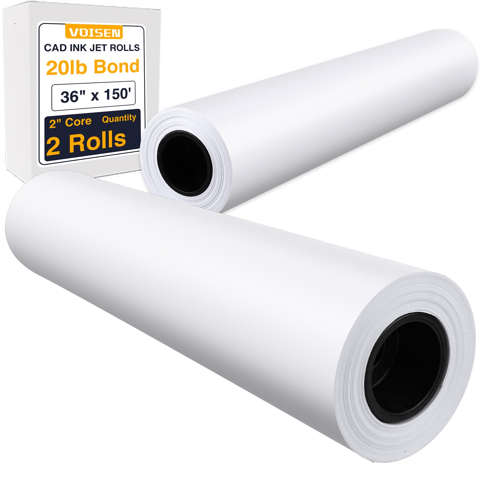 Snapklik.com : Wide Format Paper,2 Rolls Plotter Paper 36 In X 150 Ft ...